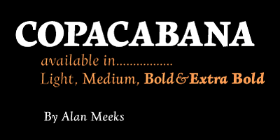 Copacabana Font Family: A Tropical Vibe by Alan Meeks – Font Foundry Hub
