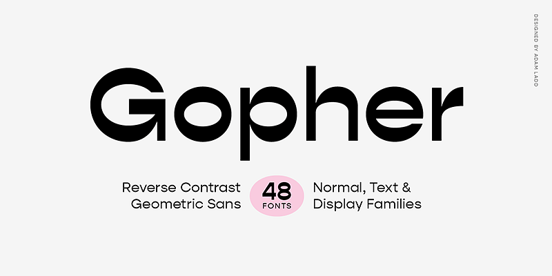 Gopher Font Family: A Contemporary Typeface with Personality by Adam ...
